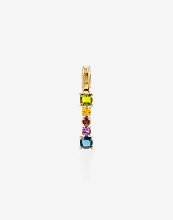 Dolce & Gabbana 18-carat Yellow And Gemstone Lettering Charm - Gold