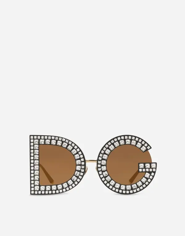 Dolce & Gabbana Dg Embellished Sunglasses - Black