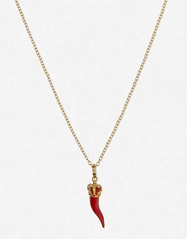 Dolce & Gabbana Good Luck Enamel Pendant Necklace