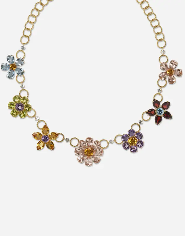 Dolce & Gabbana Spring 18-karat Yellow Gemstone Necklace