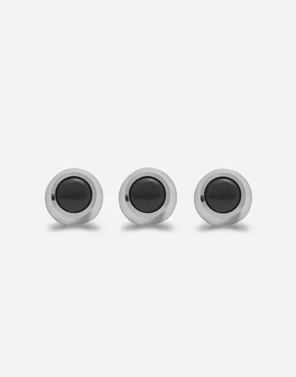 Dolce & Gabbana Tuxedo Buttons With Black Jades - White Gold