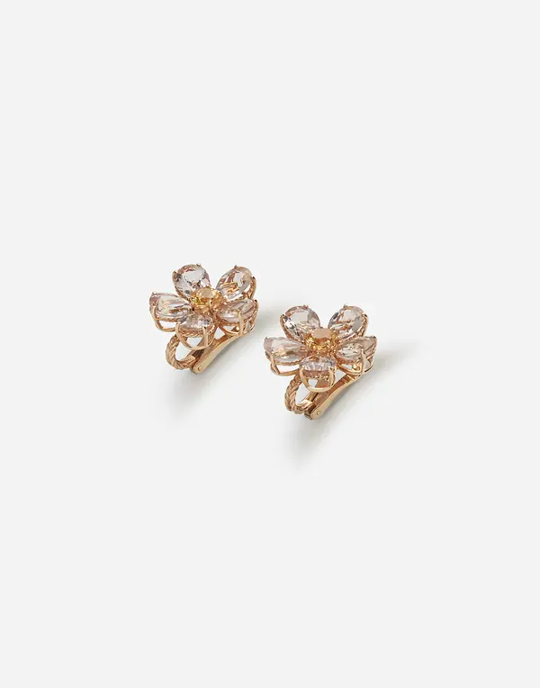 Dolce & Gabbana 18-karat Rose Earrings With Morganites And Citrines
