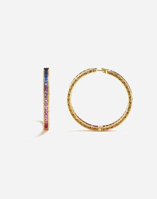 Dolce & Gabbana Rainbow 18k Yellow And Sapphire Earrings
