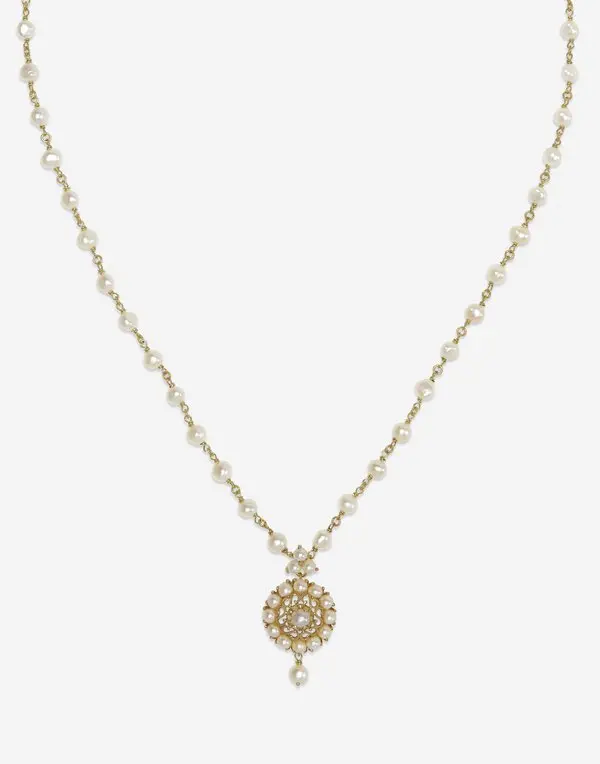 Dolce & Gabbana Pearl And Yellow Necklace