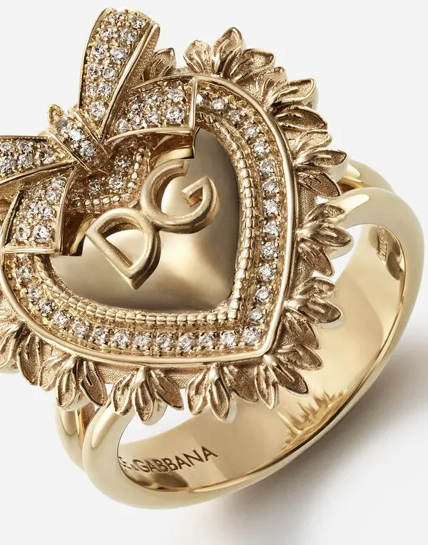 Dolce & Gabbana Devotion Diamond Ring - Yellow Gold