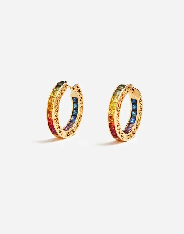 Dolce & Gabbana Rainbow Hoop Earrings