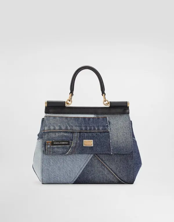Dolce & Gabbana Small Sicily Bag In Patchwork And Calfskin