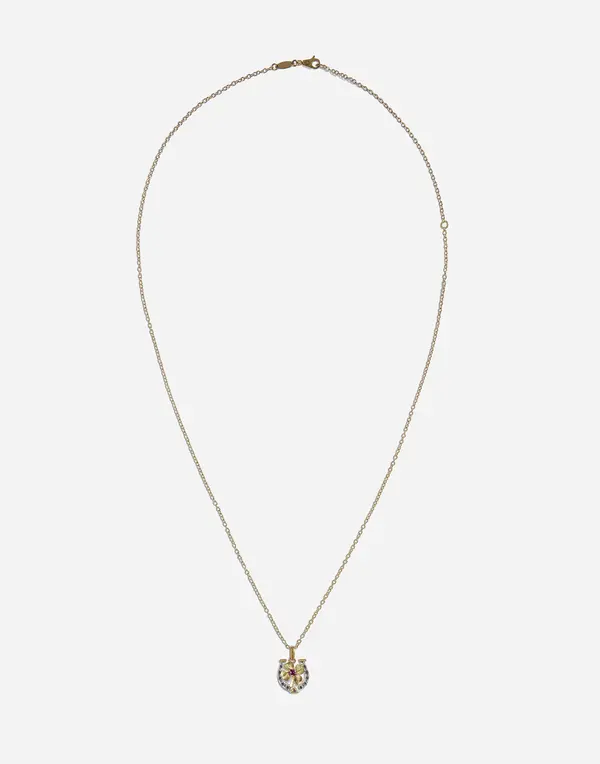 Dolce & Gabbana Good Luck Necklace With Rubies