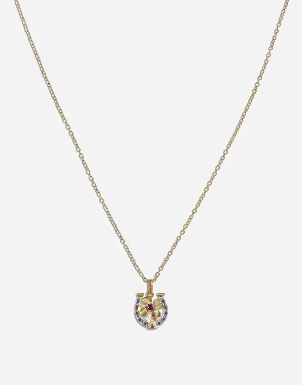 Dolce & Gabbana Good Luck Necklace With Rubies