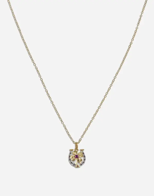 Dolce & Gabbana Good Luck Necklace With Rubies