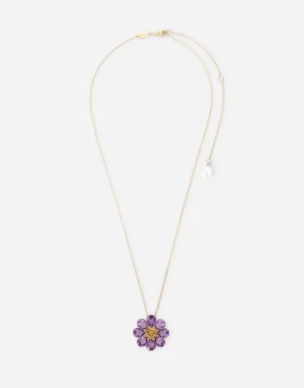 Dolce & Gabbana Spring Amethyst Necklace - Gold