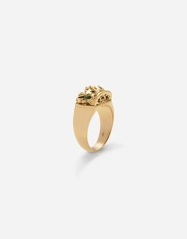 Dolce & Gabbana Royal Ring With Jade, Rubies, And Sapphire - Gold