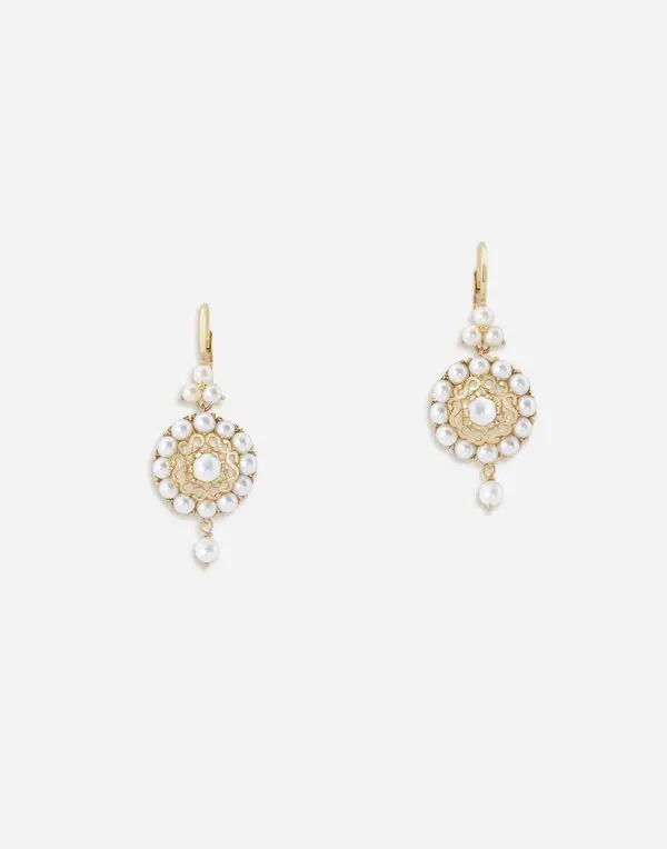 Dolce & Gabbana Romance Pearl Earrings - Gold