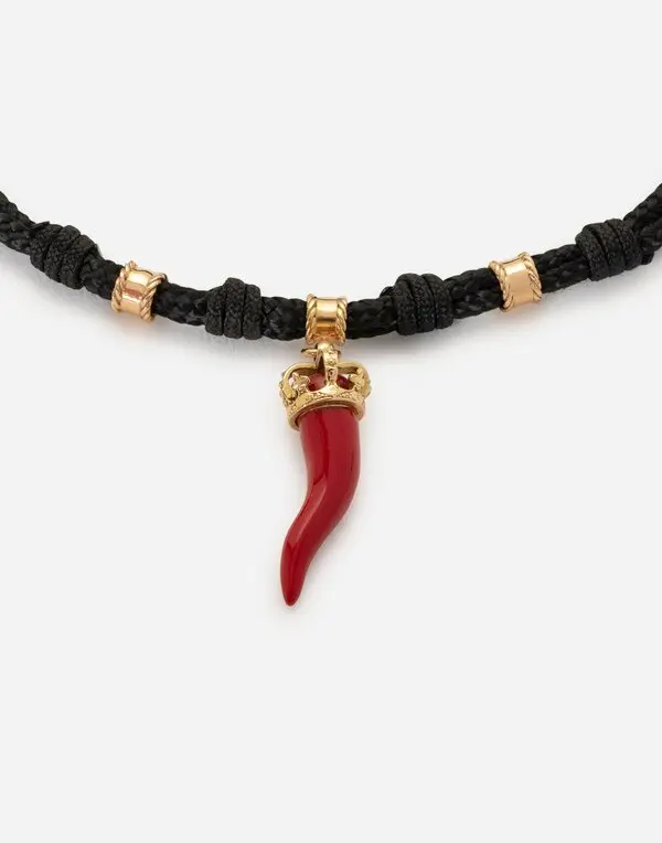 Dolce & Gabbana Good Luck Bracelet With 18kt Yellow Pendant