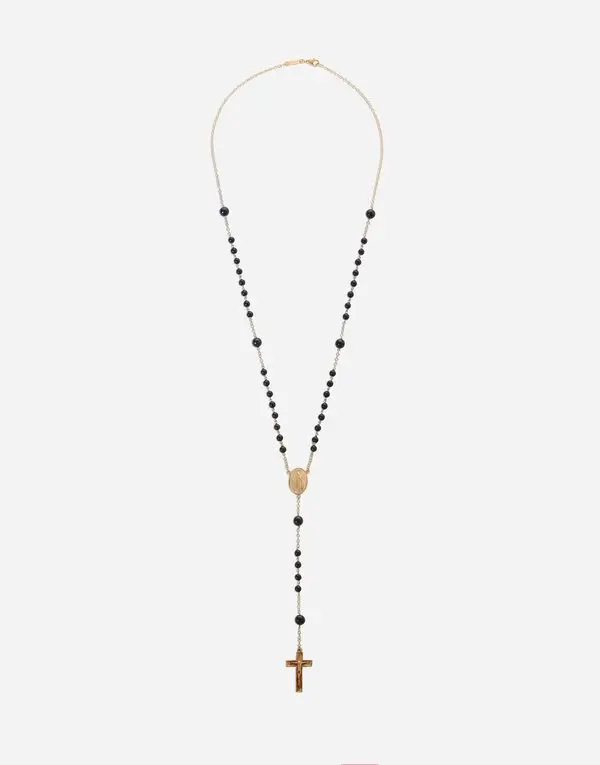 Dolce & Gabbana Sicily Rosary Necklace - Gold/black