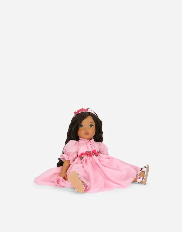 Dolce Gabbana Doll With Chiffon Dress Multi-colored Editorialist