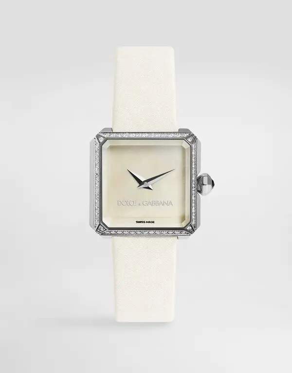 Dolce & Gabbana Sofia Steel Watch With Diamonds - Ivory