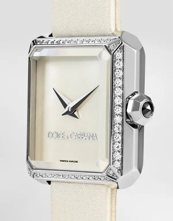 Dolce & Gabbana Sofia Steel Watch With Diamonds - Ivory