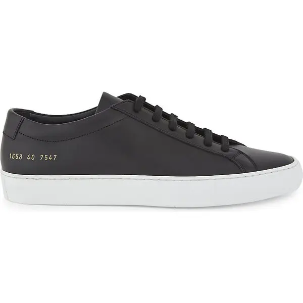 COMMON PROJECTS Achilles Leather Low-top Trainers - Black White Leather