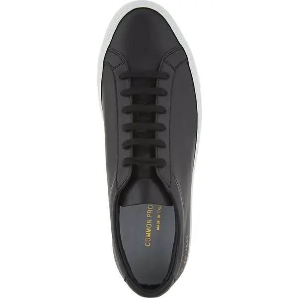 COMMON PROJECTS Achilles Leather Low-top Trainers - Black White Leather