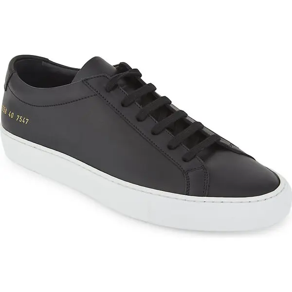 COMMON PROJECTS Achilles Leather Low-top Trainers - Black White Leather