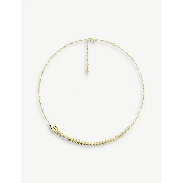 SHAUN LEANE Serpent Trace Yellow Gold-plated Vermeil Sterling Silver Necklace - Yellow Gold Vermeil