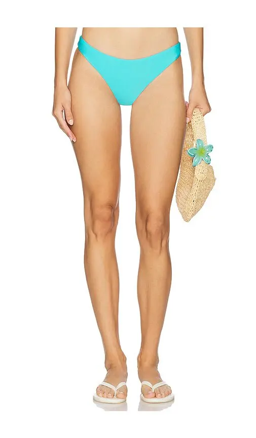PQ Basic Ruched Teeny Bikini Bottom - Salty