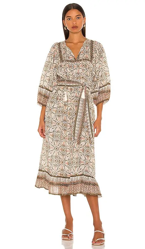 CLEOBELLA Magdalena Midi Dress In Neutral
