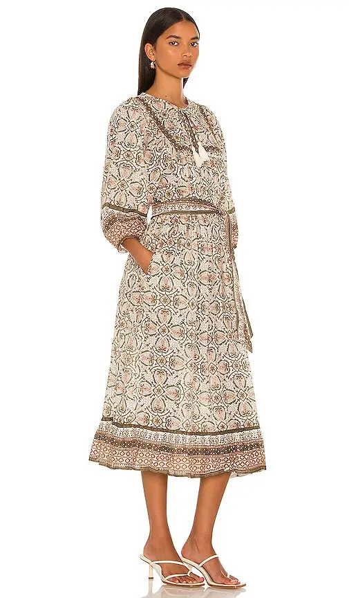 CLEOBELLA Magdalena Midi Dress In Neutral