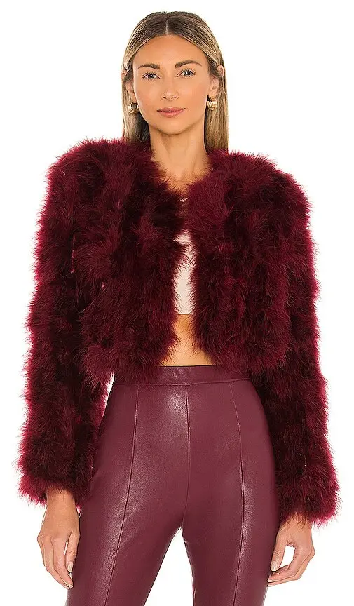BUBISH Manhattan Feather Jacket - Wine