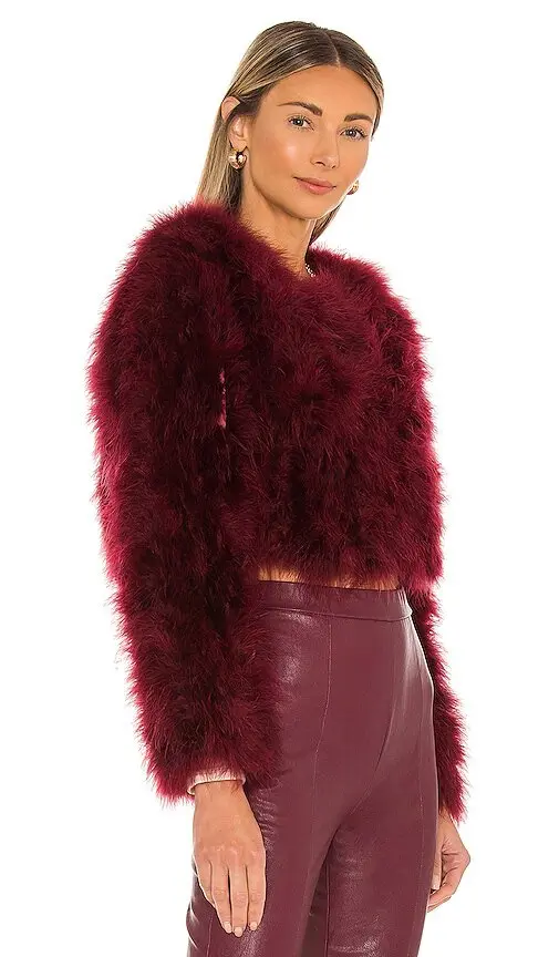 BUBISH Manhattan Feather Jacket - Wine