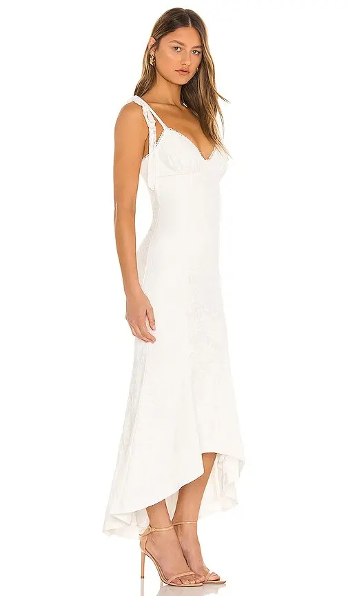 Majorelle Tenleigh Midi Dress With Lace Overlay
