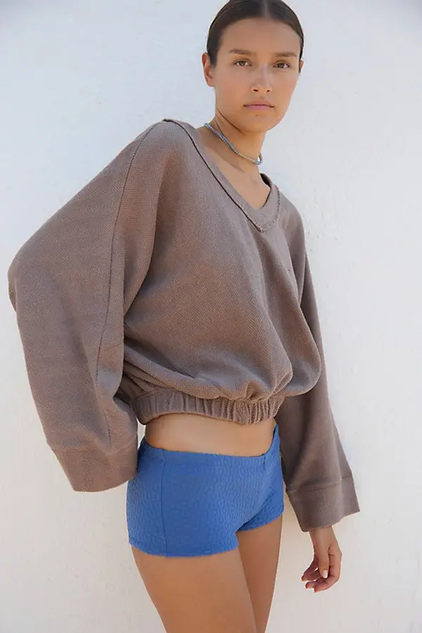 Free People Brb Solid Pullover - Dusted Cocoa
