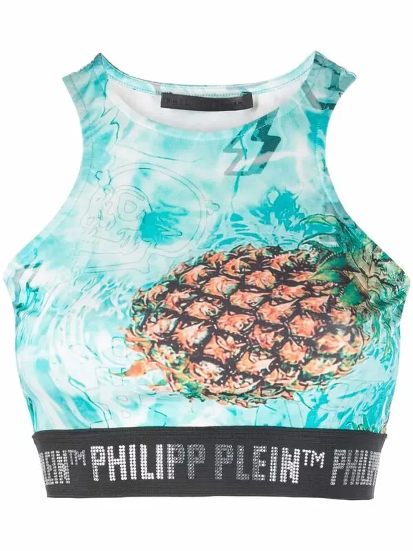 Philipp Plein Graphic Sleeveless Top