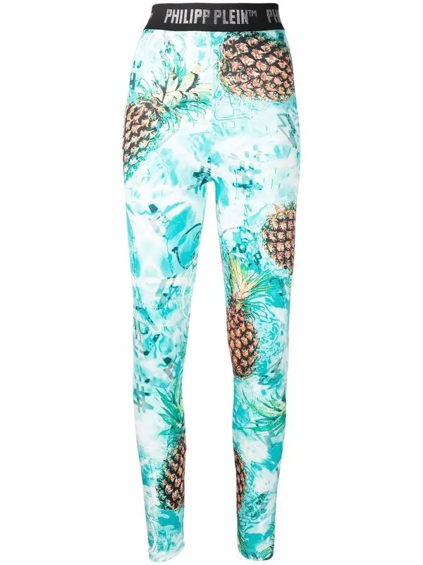 Philipp Plein Pineapple Skied Leggings