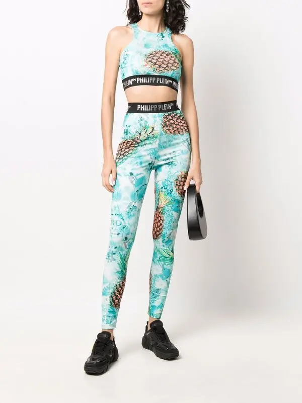 Philipp Plein Pineapple Skied Leggings