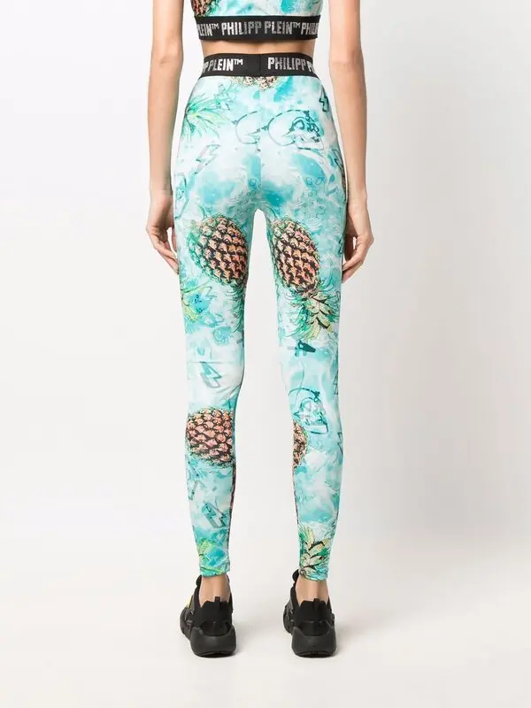 Philipp Plein Pineapple Skied Leggings