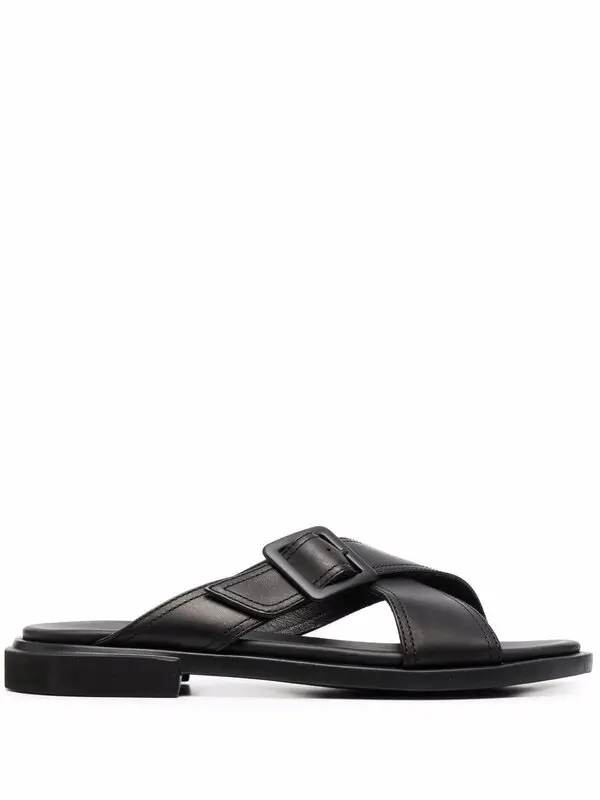 Camper Edy Leather Sandals - Black