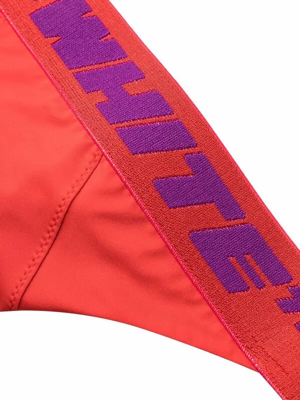 Off-White Logo-band Bikini Set - Red