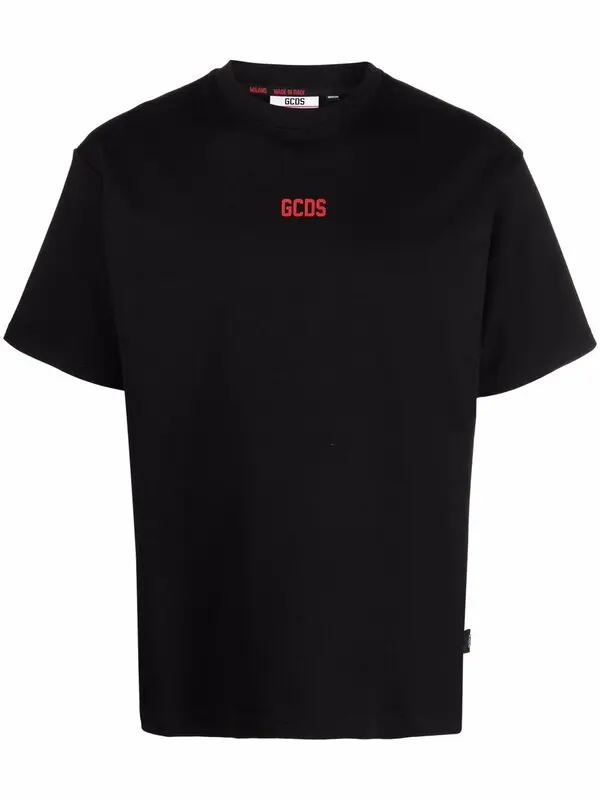 Gcds Logo-print Cotton T-shirt - Black