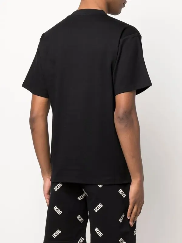 Gcds Logo-print Cotton T-shirt - Black