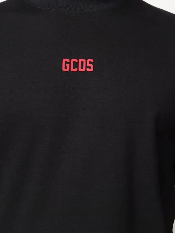 Gcds Logo-print Cotton T-shirt - Black