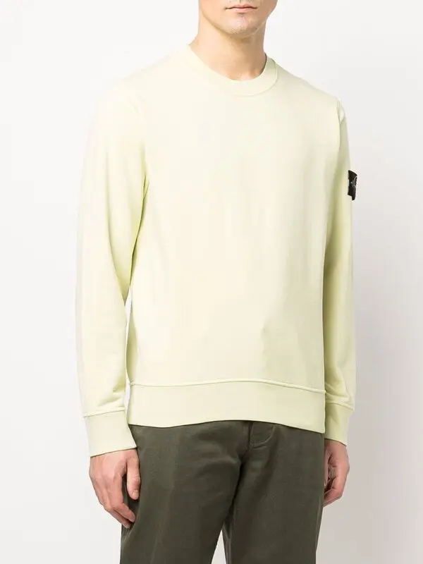 Stone Island Compass-patch Crew Neck Sweatshirt