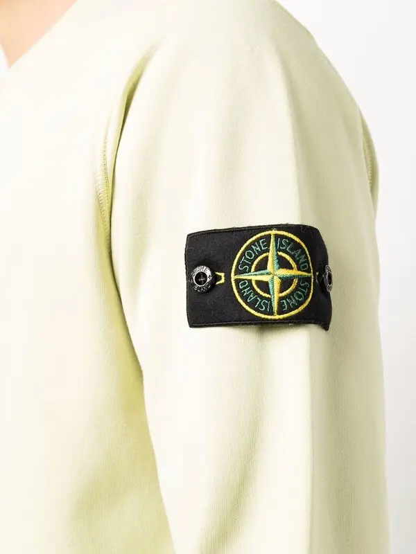 Stone Island Compass-patch Crew Neck Sweatshirt