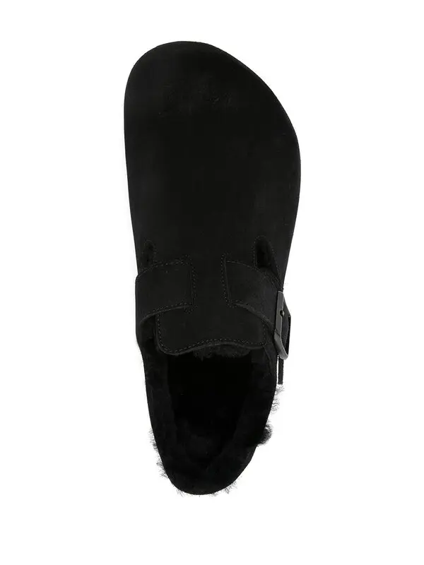 BIRKENSTOCK London Buckle-fastening Suede Slip-ons - Black