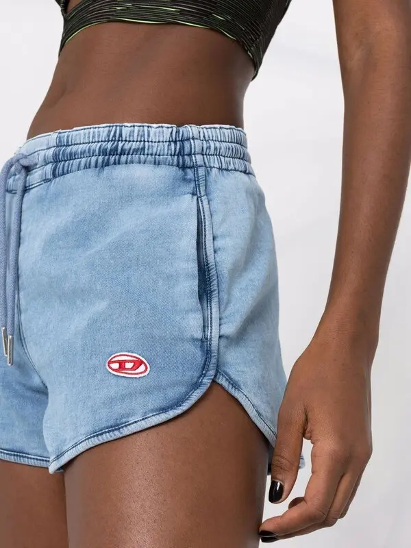 DIESEL® Logo Patch Drawstring Shorts