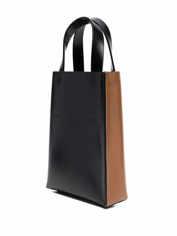 Marni Museo Nano Bag In Leather - Brown