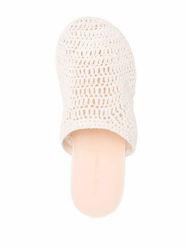 Magda Butrym Crochet Clog Mules - White