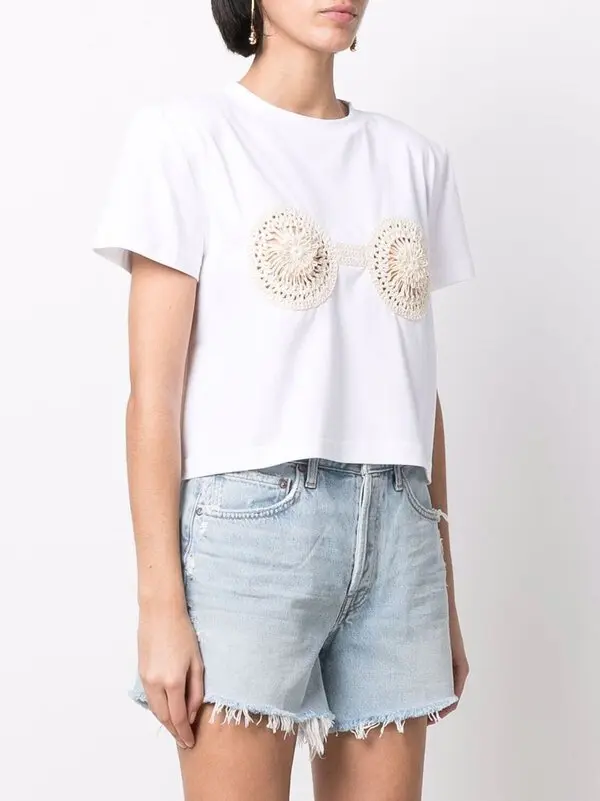 Magda Butrym Crochet-detailed T-shirt