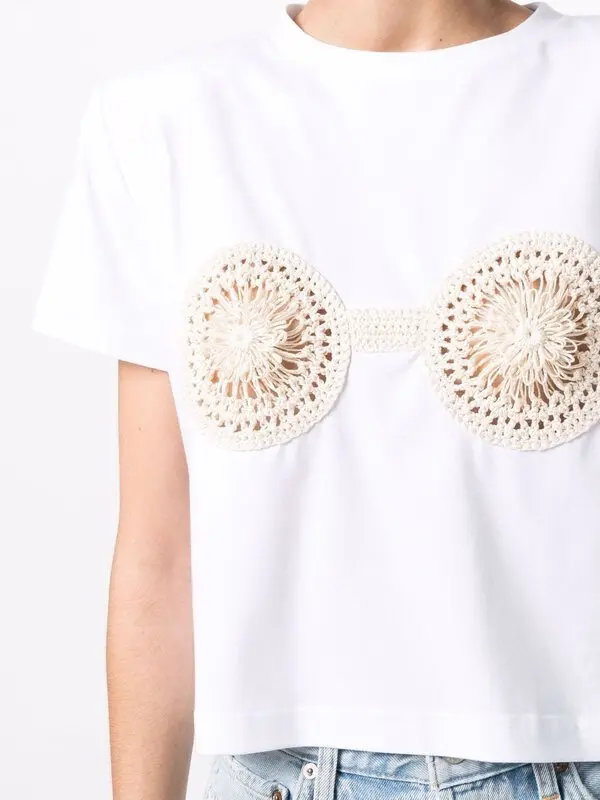 Magda Butrym Crochet-detailed T-shirt